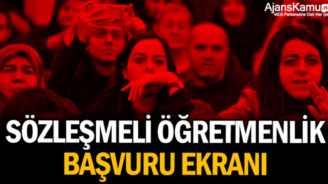 Sözleşmeli öğretmenlik başvuru ekranı - ilk atama başvuru ekranı Sözleşmeli öğretmenlik başvuru ekranı - ilk atama başvuru ekranı
